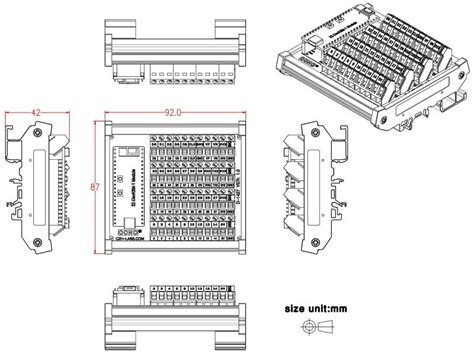 Din Rail Mount Screw Terminal Block Breakout Module Board For Esp32 Pico Kit