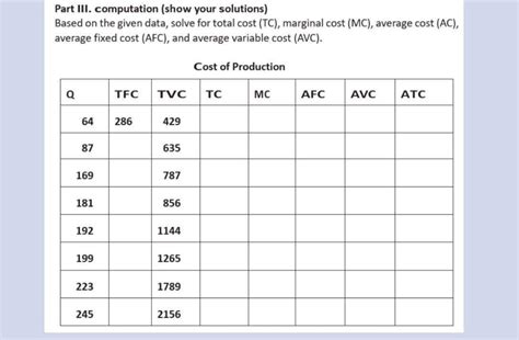Answered Part Iii Computation Show Your Solutions Based On The