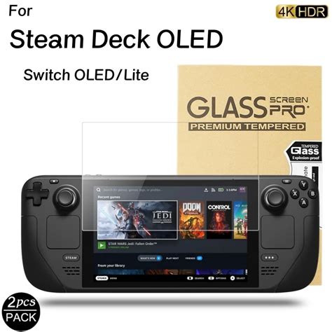 Protetor De Tela De Vidro Temperado Para Steam Deck Prote O OLED HD No Novo Interruptor