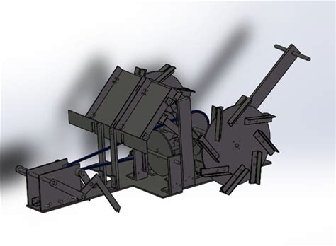 手动水稻插秧机3d模型下载solidworks模型 制造云