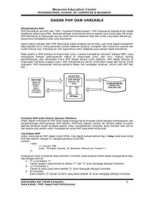 Pdf Modul Php Ed01 Fix Revisi 2010 Dokumen Tips