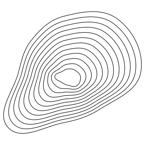 Geometric Contour Design Undulating Terrain Art Rhythmic Topography