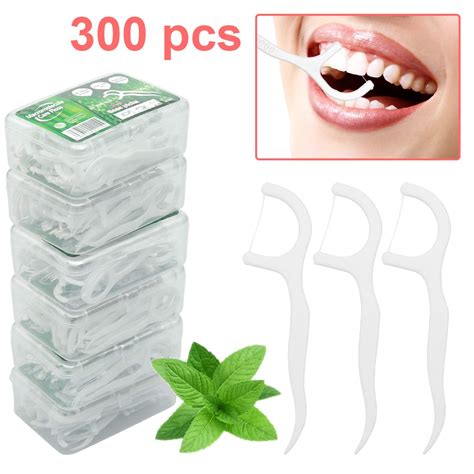Dental Floss 300 Pcs Dental Floss Sticks Disposable Dental Floss