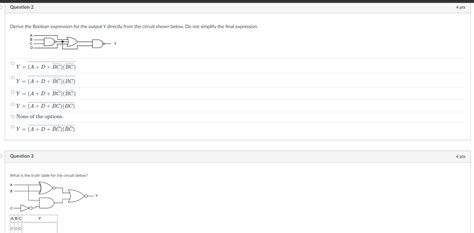 Solved Question Derive The Boolean Expression For The Chegg