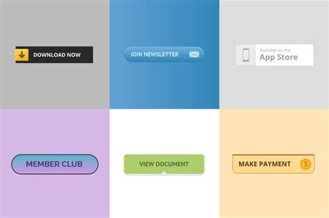 Web Button Collection Icons Ft Buttons And Button Envato