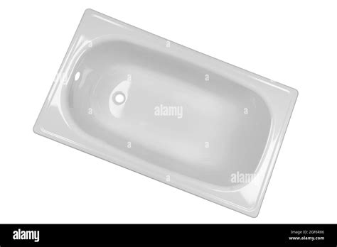 Bathtub Isolated On White Background Empty Bathtub Isolated White