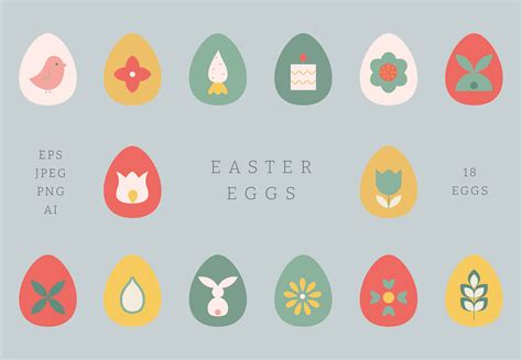 abstract easter eggs clipart graphic by purrga · creative fabrica