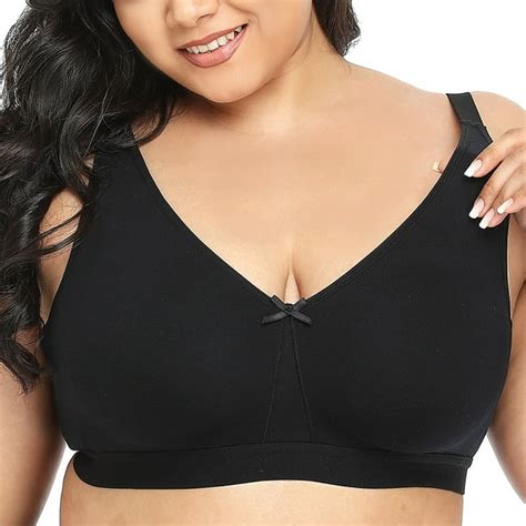 Womens Everday Bra Plus Size Full Cup Non Padded Wireless Comfort