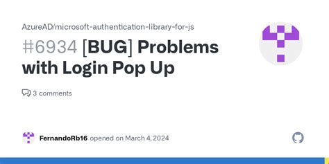 Bug Problems With Login Pop Up · Issue 6934 · Azureadmicrosoft