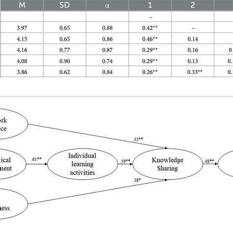 Mean Standard Deviation Cronbachs Alpha And Bivariate Correlations