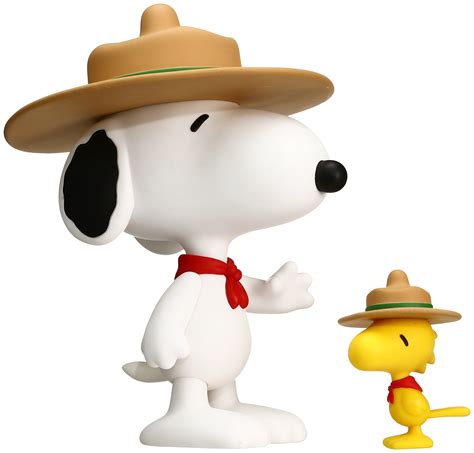 Medicom Vcd 258 Beagle Scout Snoopy And Woodstock Vinyl Figure