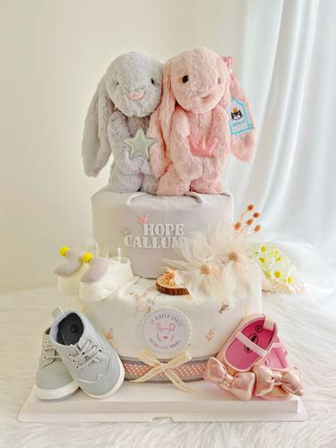 Jellycat Twins Diaper Cake Jt13 Le Diaper Cakes