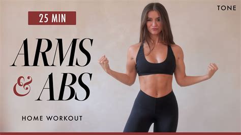 25 Min Toned Arms And Abs Workout At Home Youtube