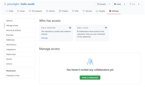 github コラボレータの招待 [ground sunlight]