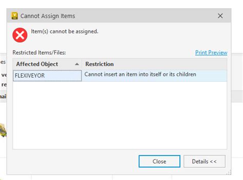 Cannot Assign Items More Details Please Autodesk Community