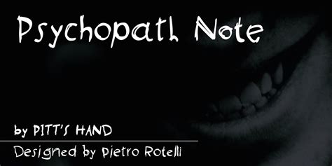 Шрифт Psychopath Note