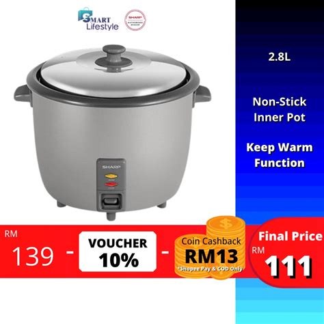 SHARP 2 8L RICE COOKER KSH288S KSH288SPK KSH288SSL PINK Standard PGMall