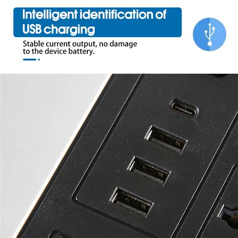 2m Uk Power Socket 4 Usb Port 4 Universal Power Strip Extension Plug Power Socket Electric