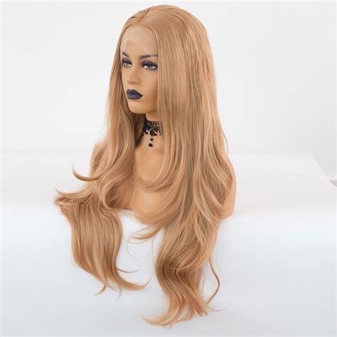 Bombshell Lange Natuurlijke Golf Synthetische Lace Grandado