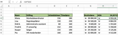 Beregening Av Lønnskostnader I Excel Learnesy
