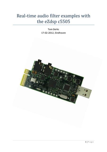 real time audio filter examples with the ezdsp c5505 v2 pdf