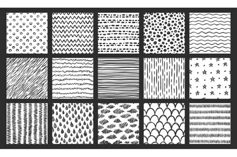 Hand Drawn Seamless Textures Sketch Pattern Scribble Doodle Texture