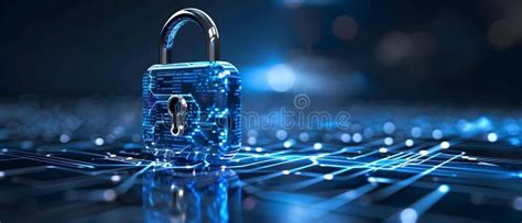 Cybersecurity Shield Digital Lock Guarding Data Networks Concept Data