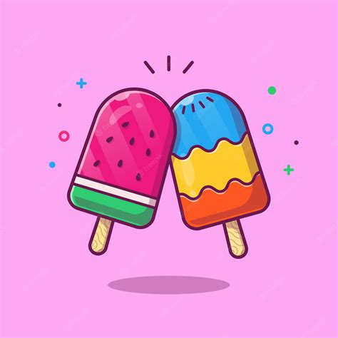 Premium Vector Watermelon And Ice Cream Stick Illustration Summer