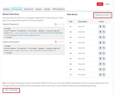 Get Code Low Code Video Setup Wizard Enablex