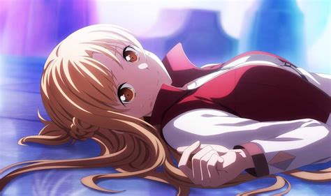 Asuna Sao Sword Art Online Sword Art Online Progressive Light Brown Hair Girl Blurry