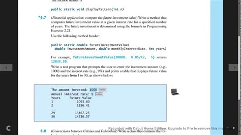 Introduction To Java Programming Exercise 6 7a Youtube