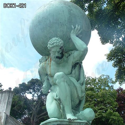 Bronze Atlas Statue Holding The World Youfine Sculpture