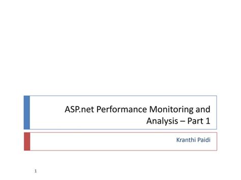 dot net performance monitoring ppt