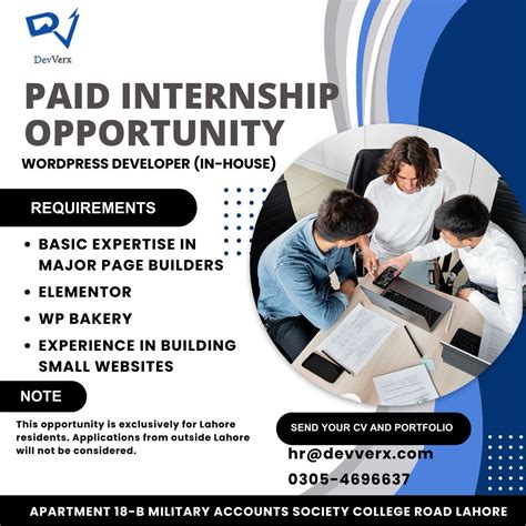 devverx on linkedin paid internship opportunity for wordpress