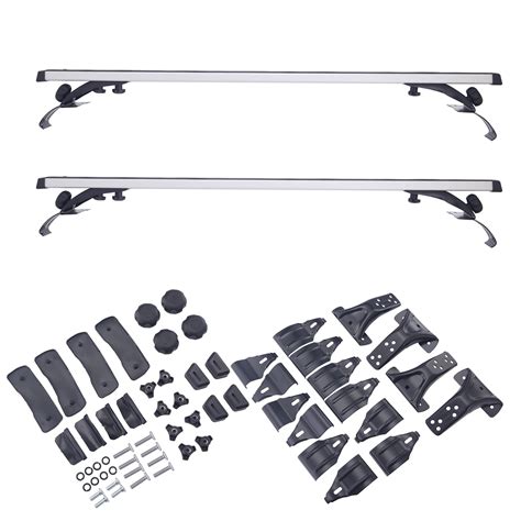 Universal Roof Rack Cross Bars 46 06inch Adjustable Aluminum Lockable