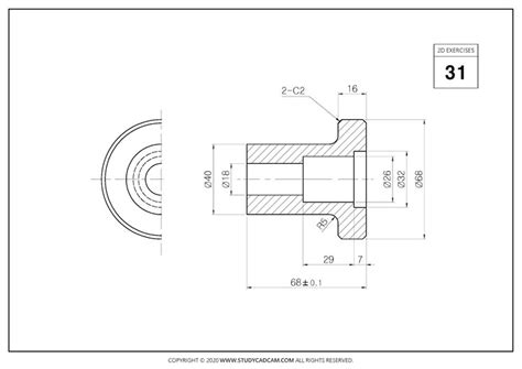 D CAD EXERCISES Autocad Tutorial Autocad Technical Drawing