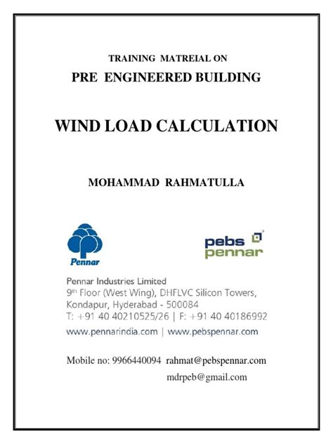 Wind Load Calculation Pdf