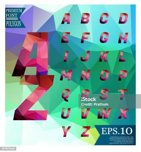 多邊形的字母表抽象背景範本或淺色背景 Illustrationeps 10 面大寫字母向量圖形及更多三角形圖片 三角形 低 光