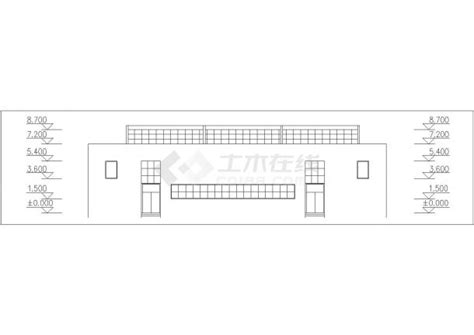 广州市某职业学校1600平米2层框架学生餐厅平立面设计cad图纸教育建筑土木在线