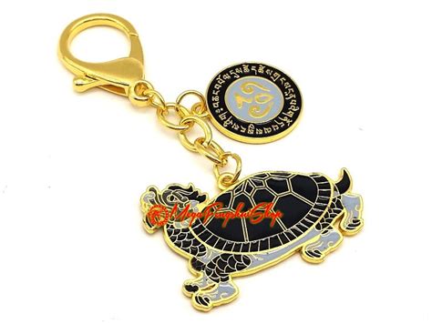 Black Tortoise Lunar Mansion Talisman Feng Shui Keychain