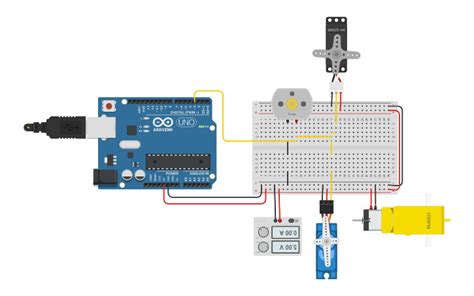Circuit Design Giro Y Parada En Diversos Tipos De Motores Y Servomotores Eyea Tinkercad