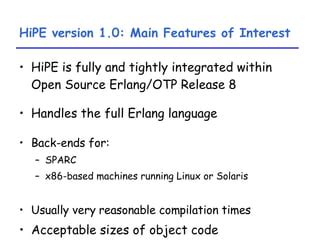 High Performance Erlang PPT Programming Languages Computing