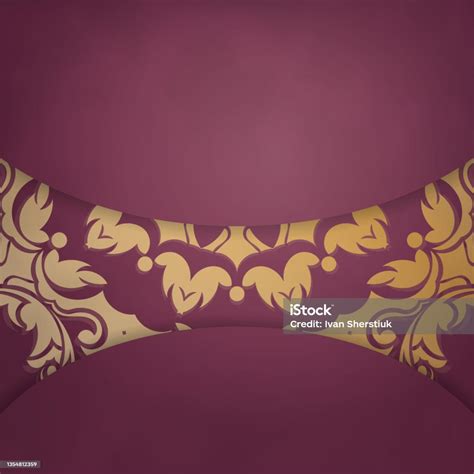 인쇄를 위해 준비된 그리스 금 장식이 있는 부르고뉴 색상의 템플릿 엽서 0명에 대한 스톡 벡터 아트 및 기타 이미지 0명