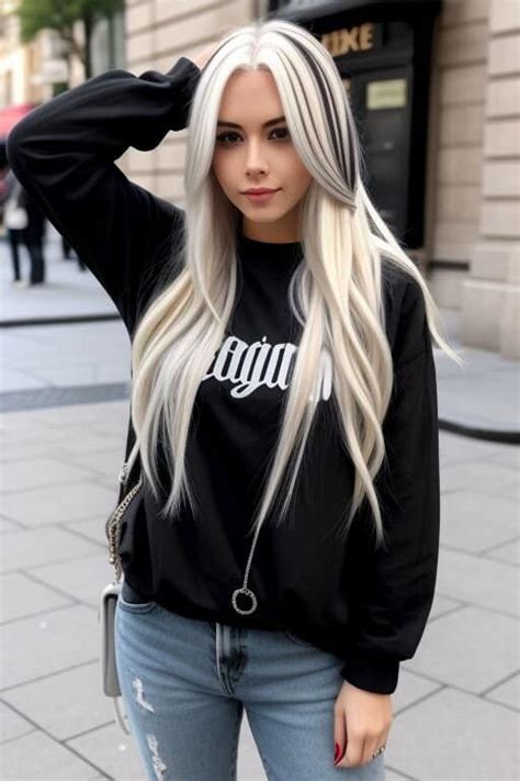 20 Stunning Short White Hair With Black Highlights 2024 Hair Everyday