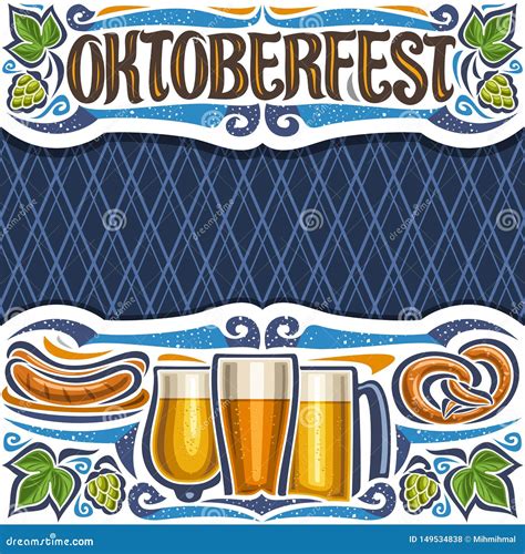 Vector Poster For Oktoberfest Stock Vector Illustration Of Lager