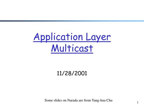 Ppt Efficient End System Multicast For Large Networks A Study On