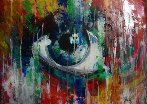 Original Gemälde Acryl Bild Erotik Abstrakt PAINTING Keilrahmen Abstrakt Gemälde Augen Frau