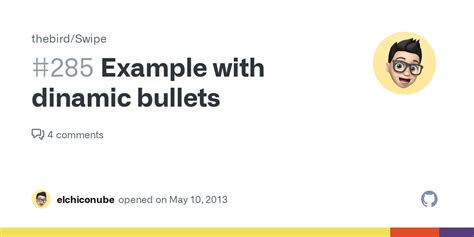 Example With Dinamic Bullets Issue Thebird Swipe Github
