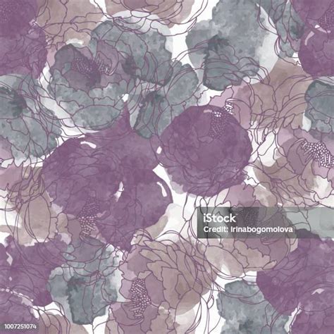 추상적인 모란와 보편적인 자유 수채화 완벽 한 패턴을 그림 배경 카드 배너 포스터 표지 초대장 헤더 또는 안내 책자에 대 한