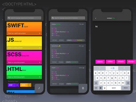On The Go Code Editor For Ios On Behance